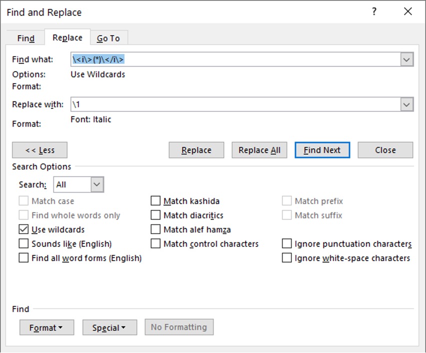 Wildcards and Regular Expressions - The Editors' Weekly